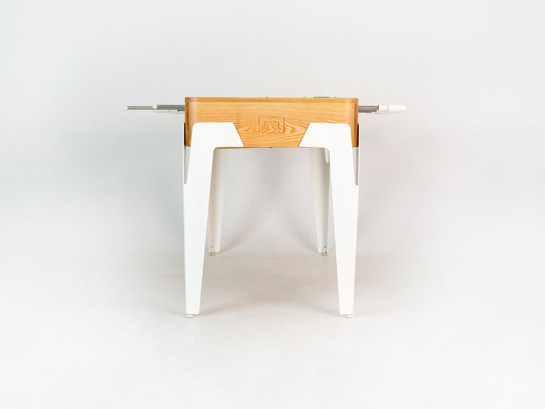 Nobu Modern Ash wood White Steel Leg Foosball Table For Sale at 1stDibs