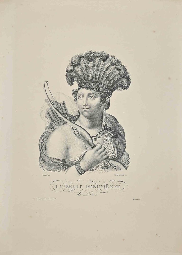 Noel François Bertrand - The Peruvian Beauty - Etching by N.F. Bertrand ...