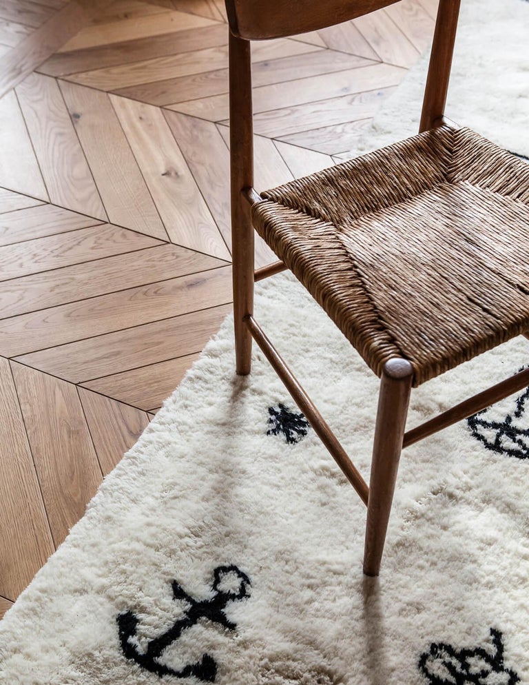 Nomad Cream, Wool Shaggy Rug in Scandinavian Design For Sale at 1stDibs ...