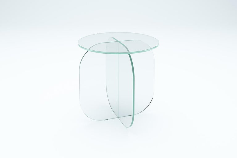 Nor Clear Glass Side Table, Sebastian Scherer For Sale at 1stDibs