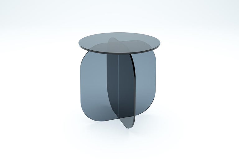 Nor Clear Glass Side Table, Sebastian Scherer For Sale at 1stDibs