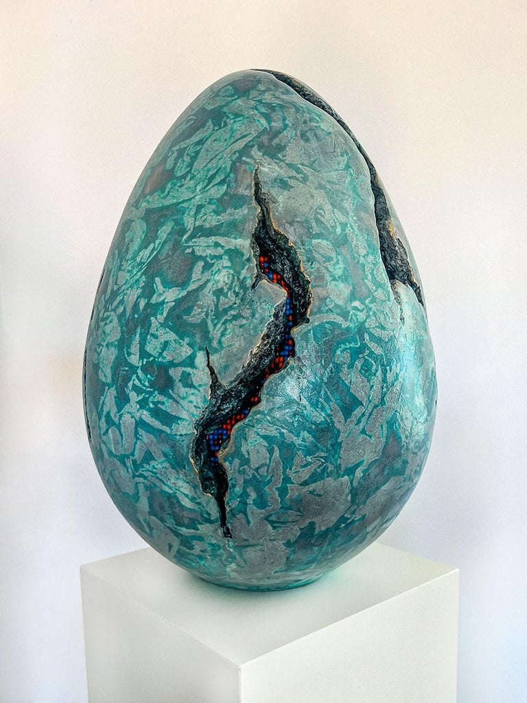 Nora Chavooshian - EGG REDUX (Green Patina) For Sale at 1stDibs