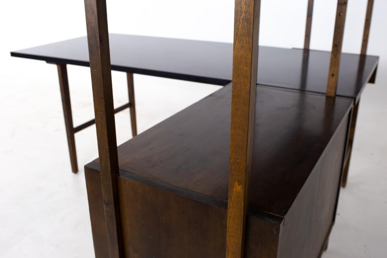 Noral Olson Kopenhavn Mid Century Danish Freestanding Desk Wall Unit at ...