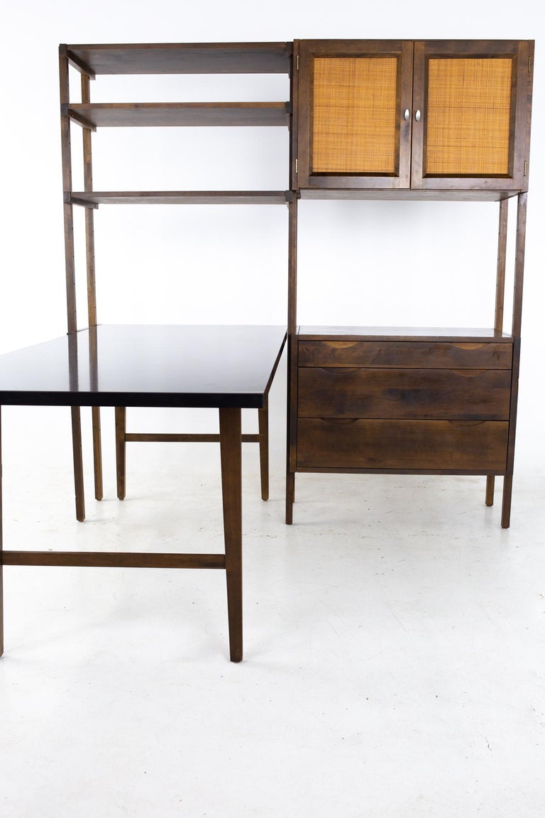 Noral Olson Kopenhavn Mid Century Danish Freestanding Desk Wall Unit at ...