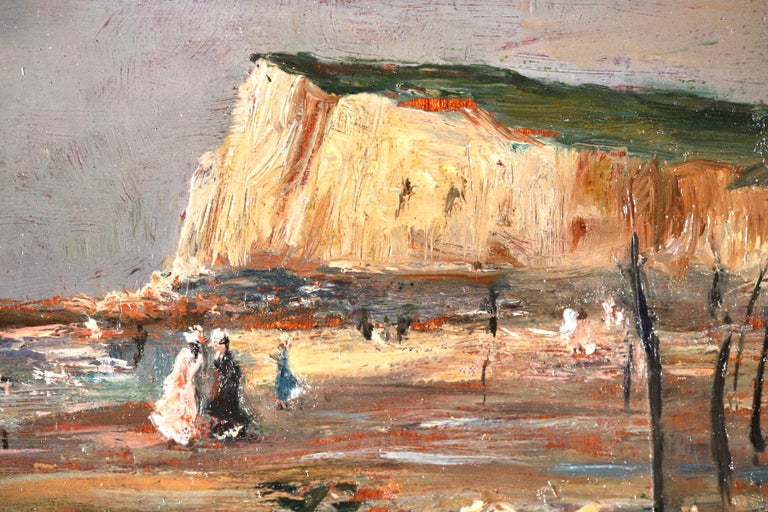 Norbert Goeneutte - On the Beach - Impressionist Oil, Figures in ...