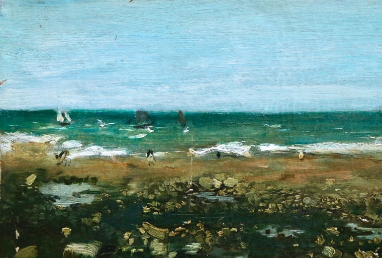 Norbert Goeneutte - Sur La Plage - 19th Century Oil, Elegant Figures ...