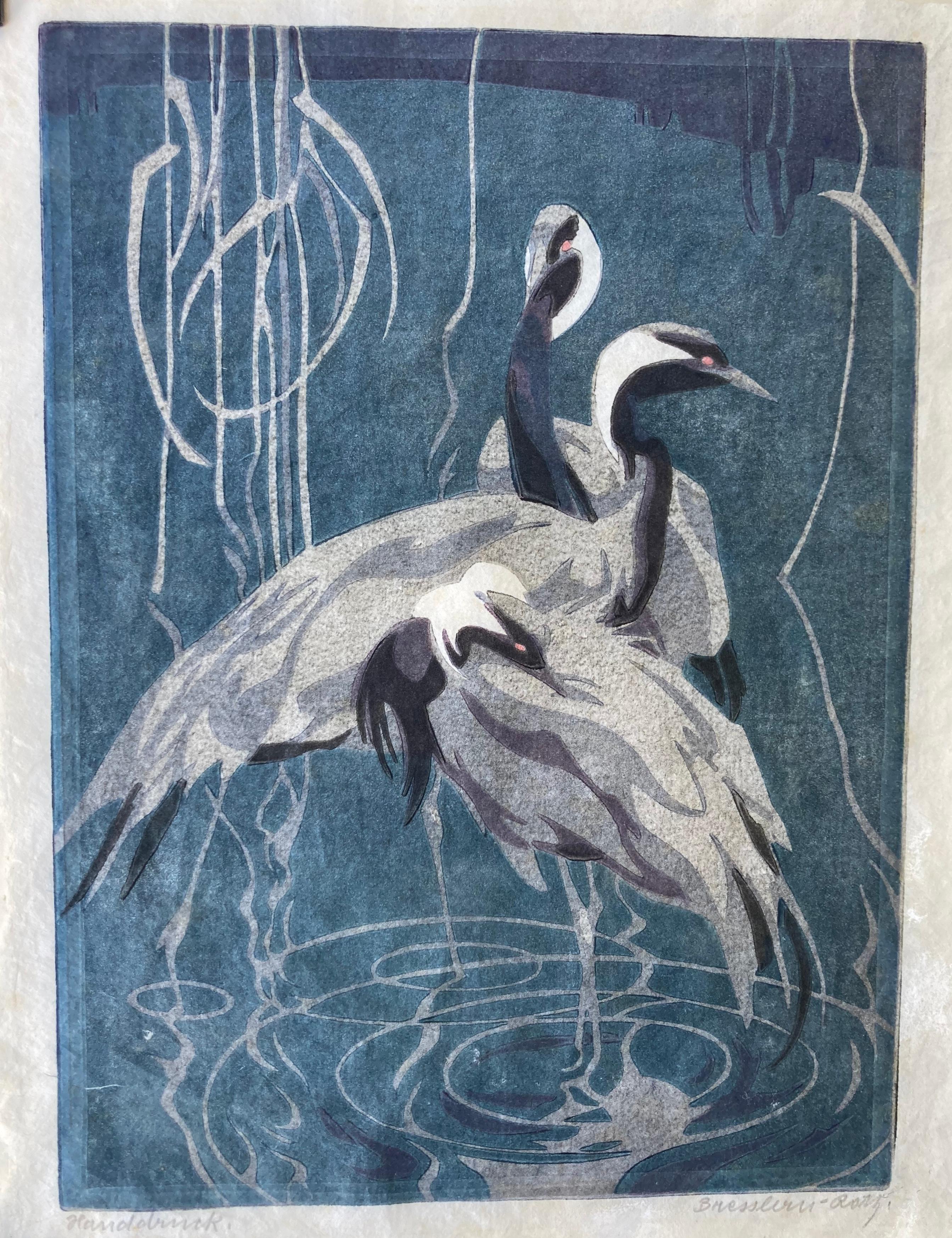 Norbertine Bresslern-Roth - TWO CRANES For Sale at 1stDibs