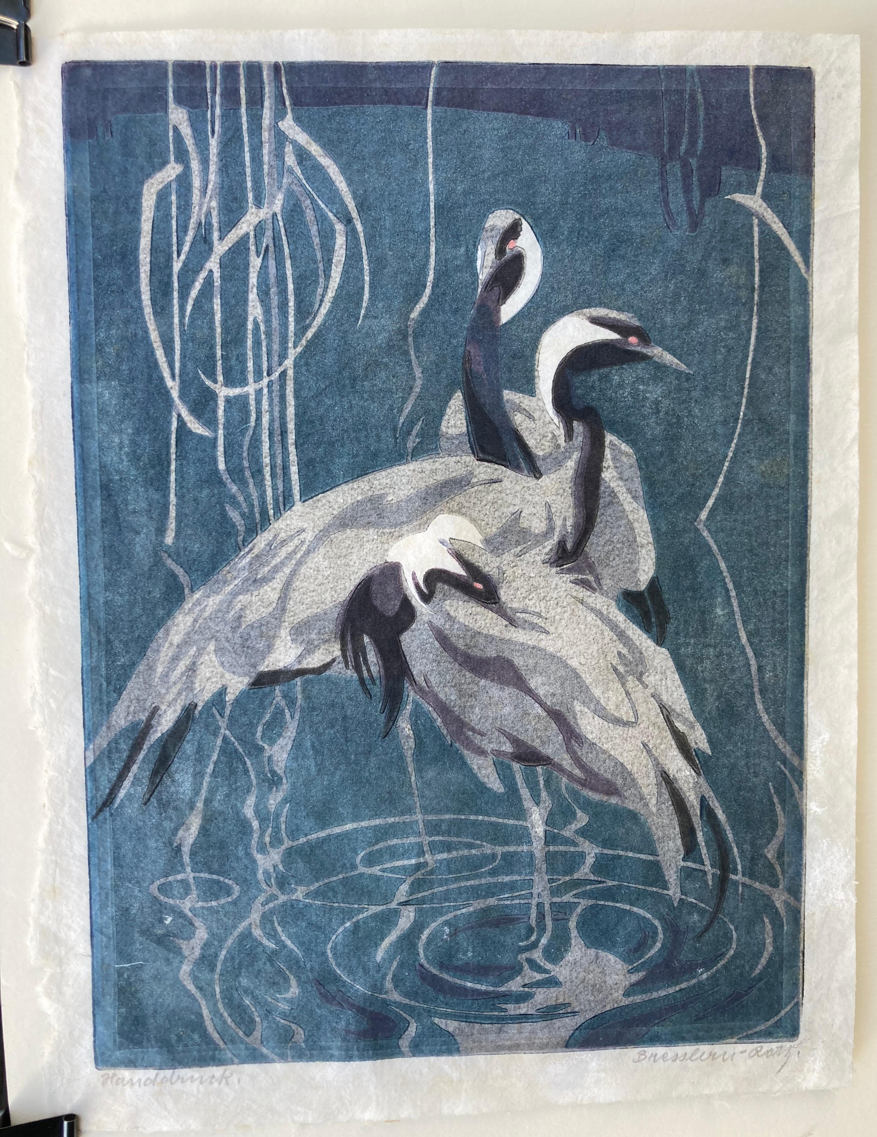 Norbertine Bresslern-Roth - TWO CRANES For Sale at 1stDibs