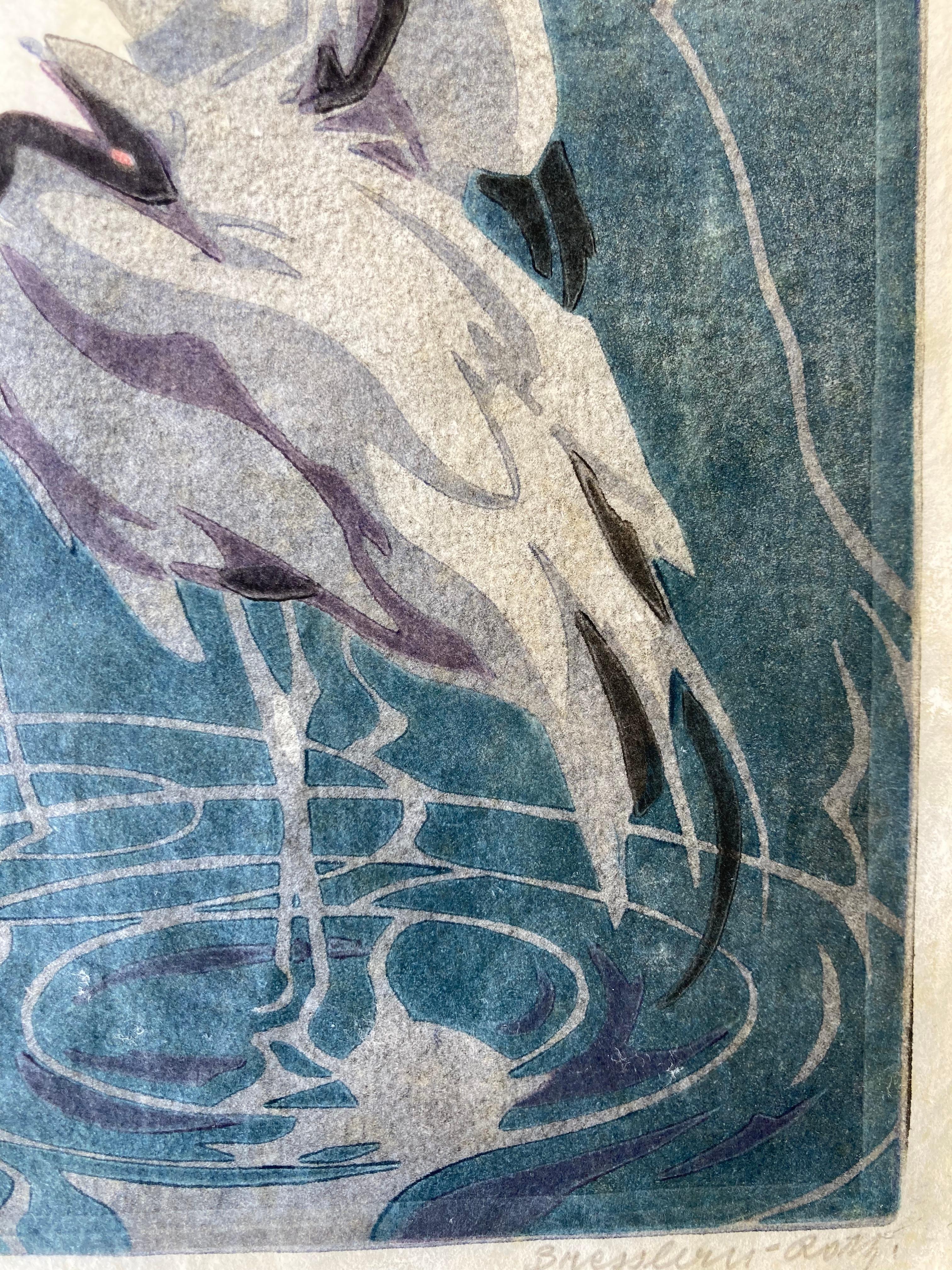 Norbertine Bresslern-Roth - TWO CRANES For Sale at 1stDibs
