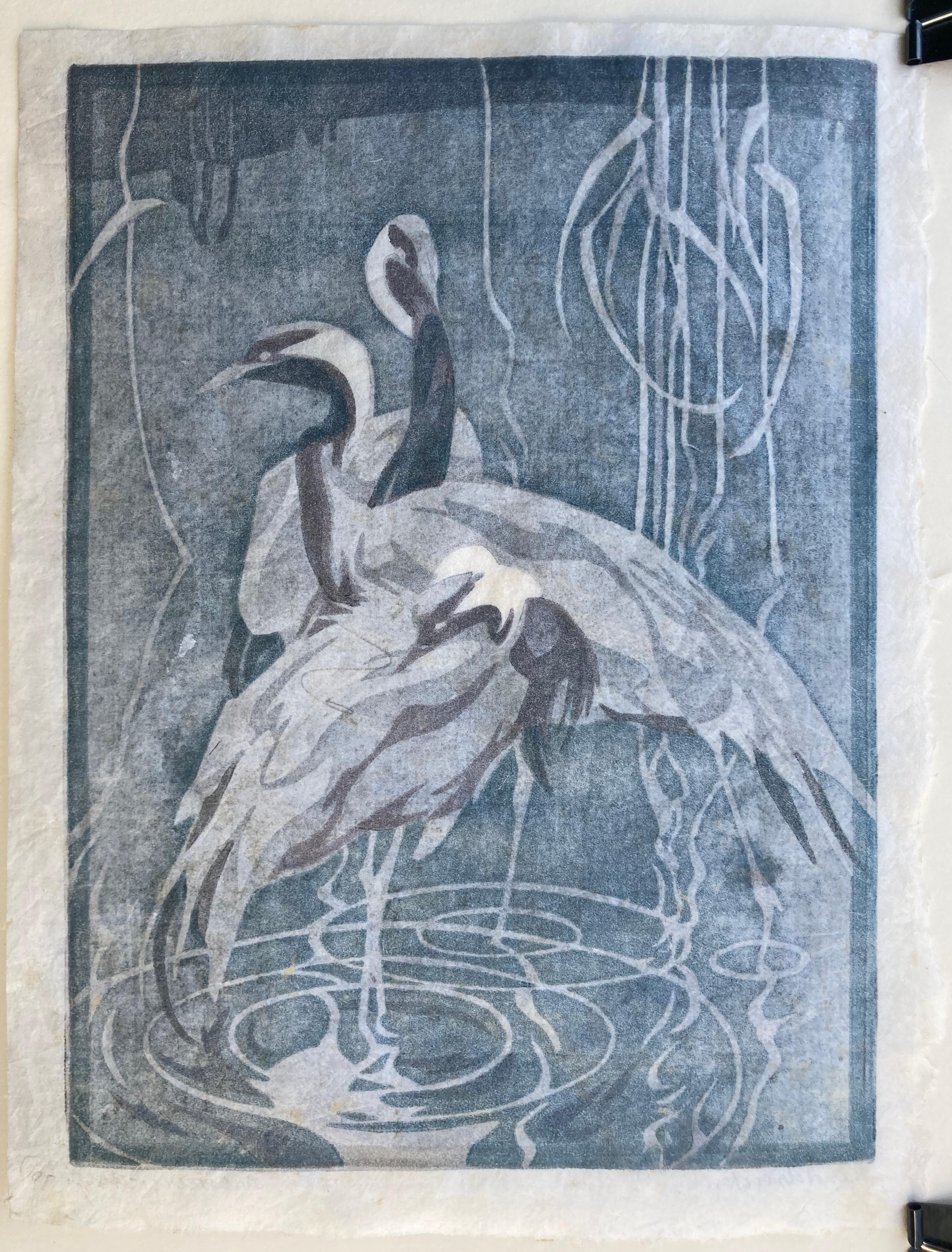 Norbertine Bresslern-Roth - TWO CRANES For Sale at 1stDibs