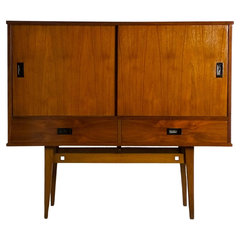 Nordic Scandinavian 60's style wooden highboard. Scandinavian design ...