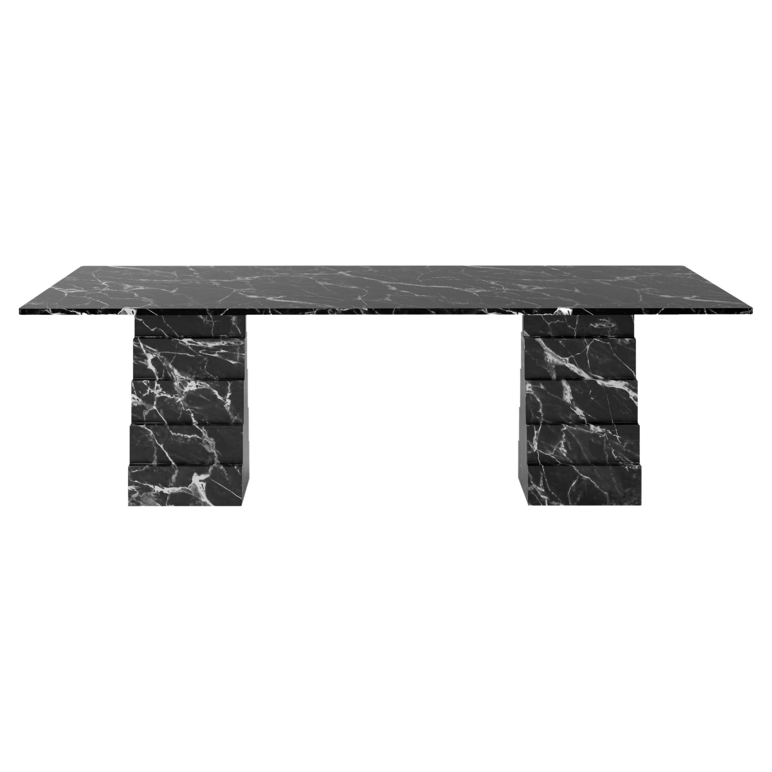 NORDST Niko Dining Table, Italian Black Marble, Danish Modern Design ...