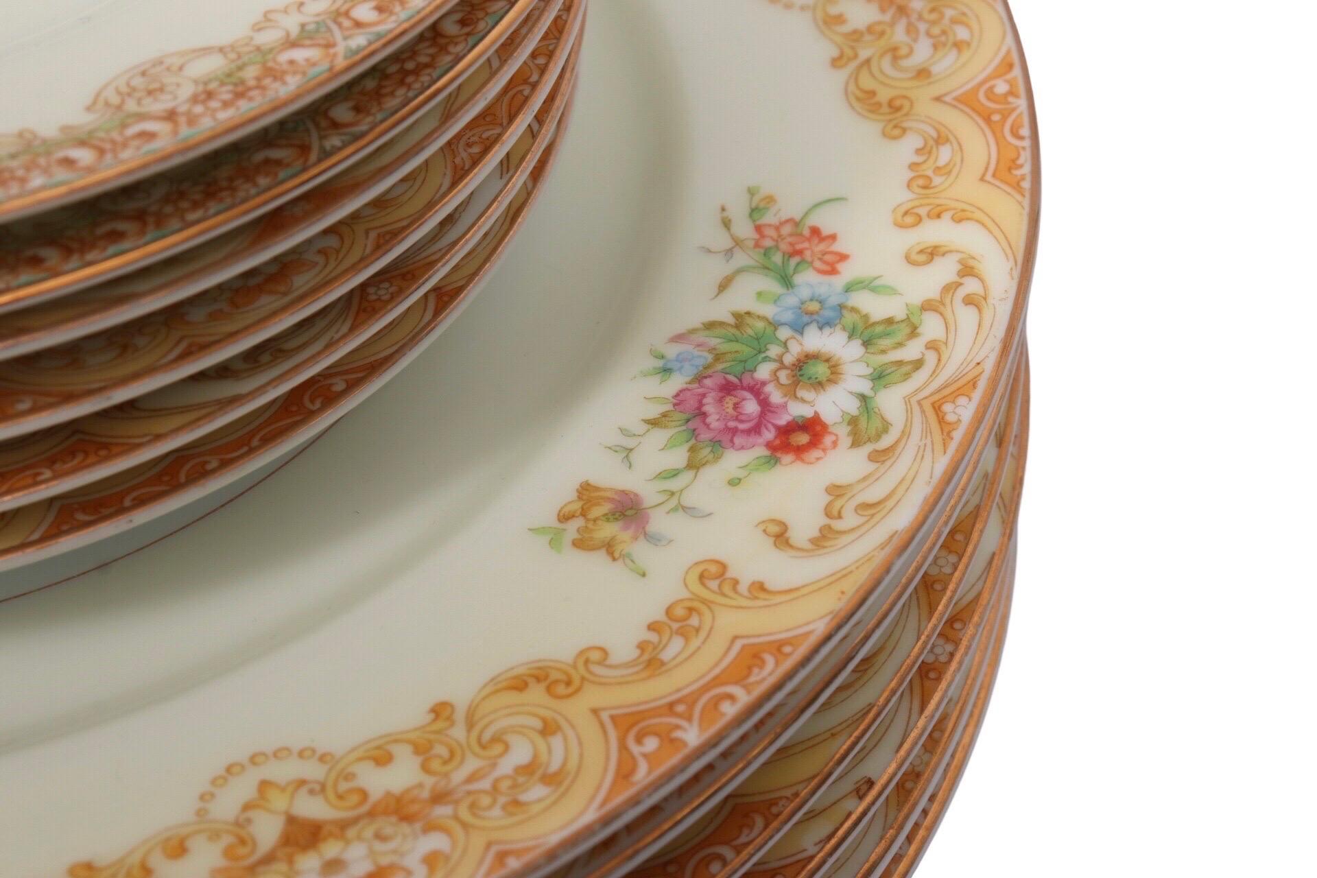 Noritake Dinner and Side Plates, Set of 12 For Sale at 1stDibs