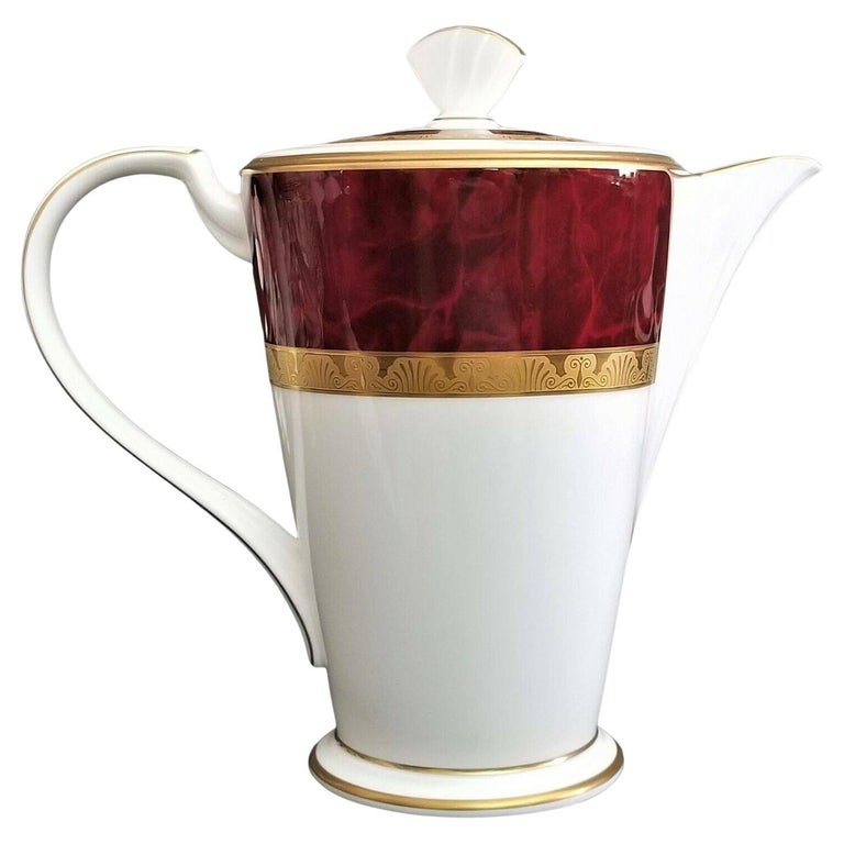Noritake Hemingway Bone China Coffee Tea Pot with Lid For Sale at 1stDibs
