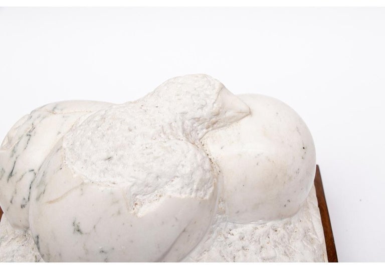 Norma B. Flanagan '20th C. CT' Carved White Marble Hatching Chick For ...