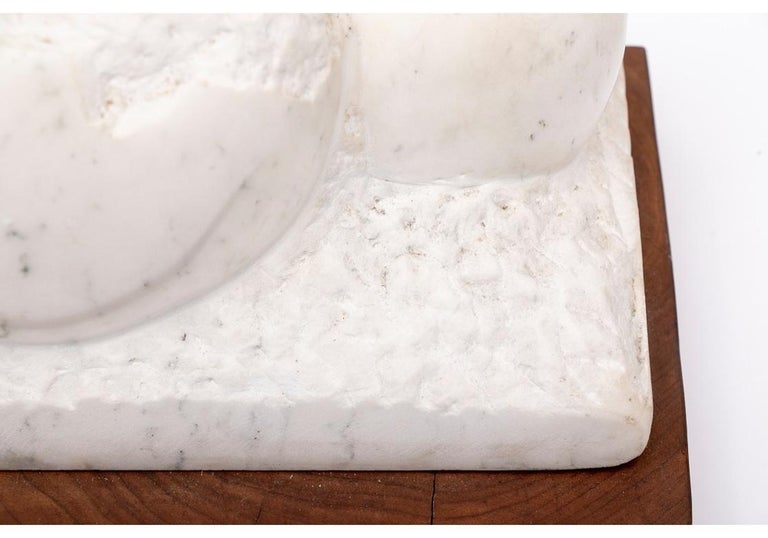 Norma B. Flanagan '20th C. CT' Carved White Marble Hatching Chick For ...