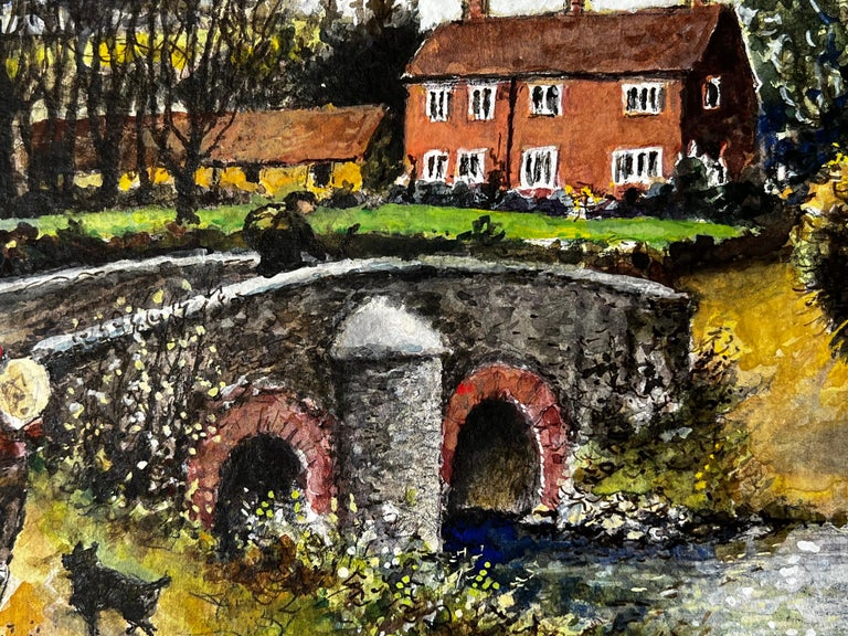 Norman A Olley - Haycart Crossing The Ford Of The Old Packhorse Bridge ...