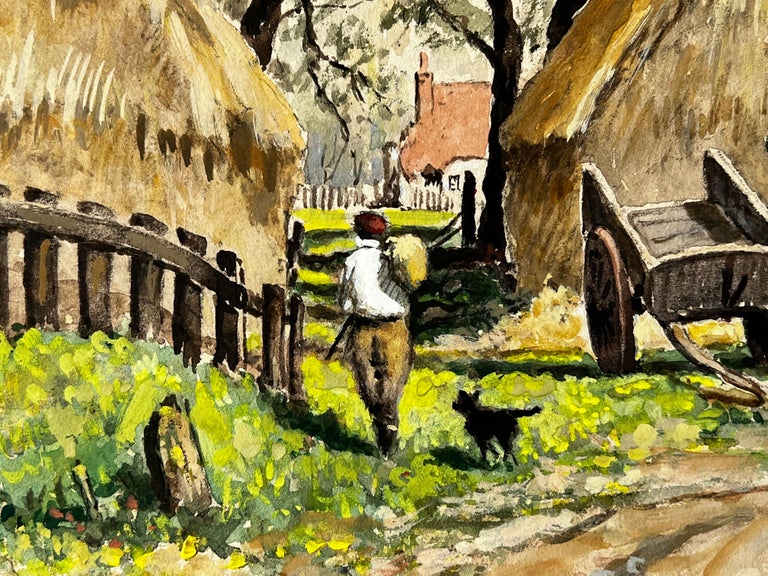 Norman A Olley - Summertime Landscape, Gathering Hay From The Hay ...