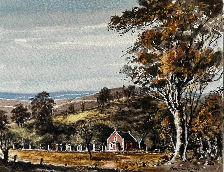 Norman A Olley - The Small Chapel In 'Flinders Ranges' , South ...