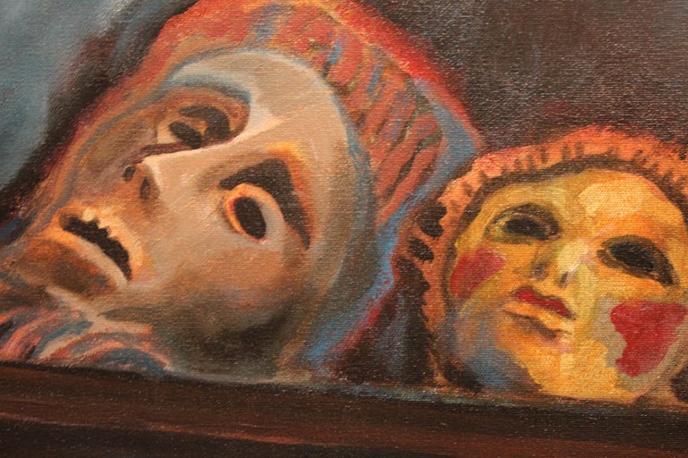 Norman Baasch - Dark Tonal Surrealist Mask Still Life with a Fish For ...