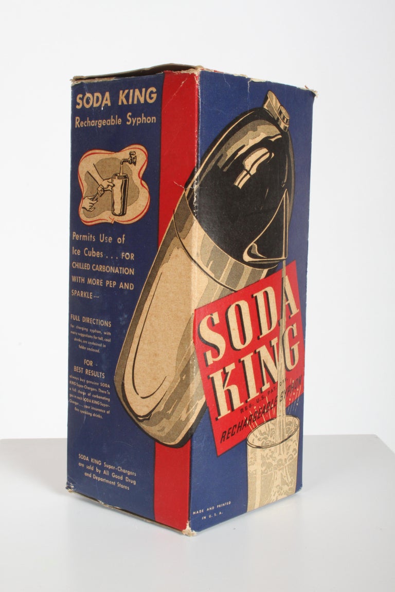 Norman Bel Geddes Soda King Rechargeable Syphon circa 1938, Unused For ...