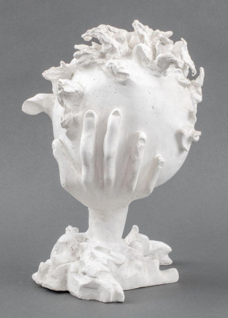 Norman Carton 'Head in Hand' Plaster Sculpture For Sale at 1stDibs
