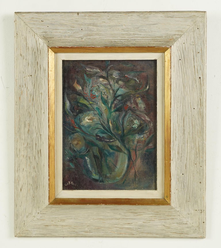Norman Carton - Antique American Signed Modernist Framed Flower Still ...