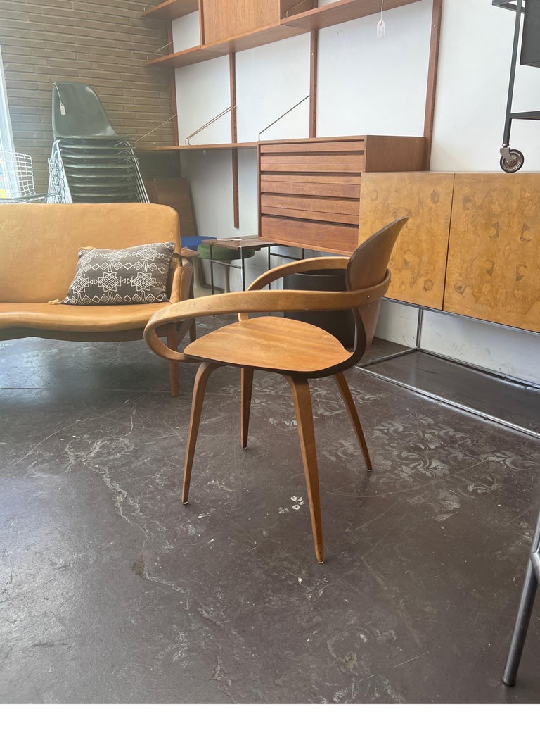Norman Cherner Walnut Pretzel Arm Chair Plycraft Mid-Century Modern For ...