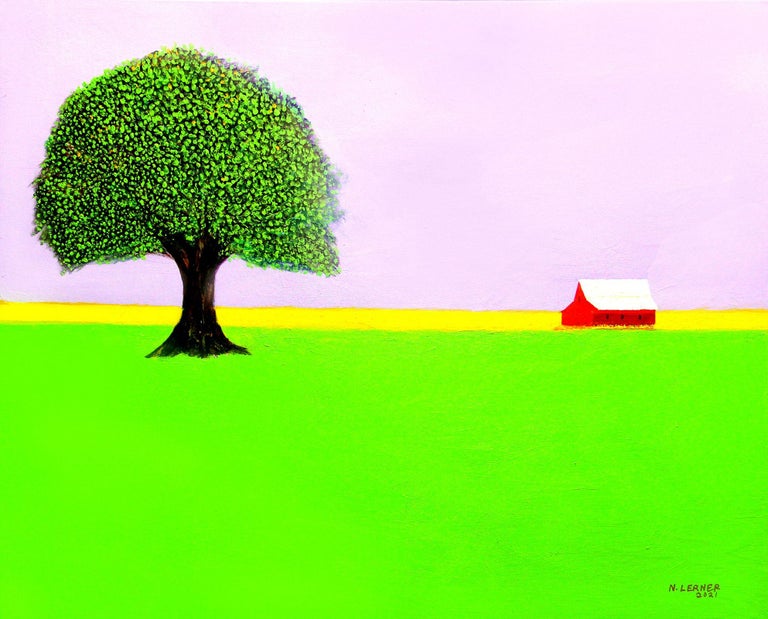Norman Lerner - Magic Tree, Painting, Acrylic on Canvas For Sale at 1stDibs