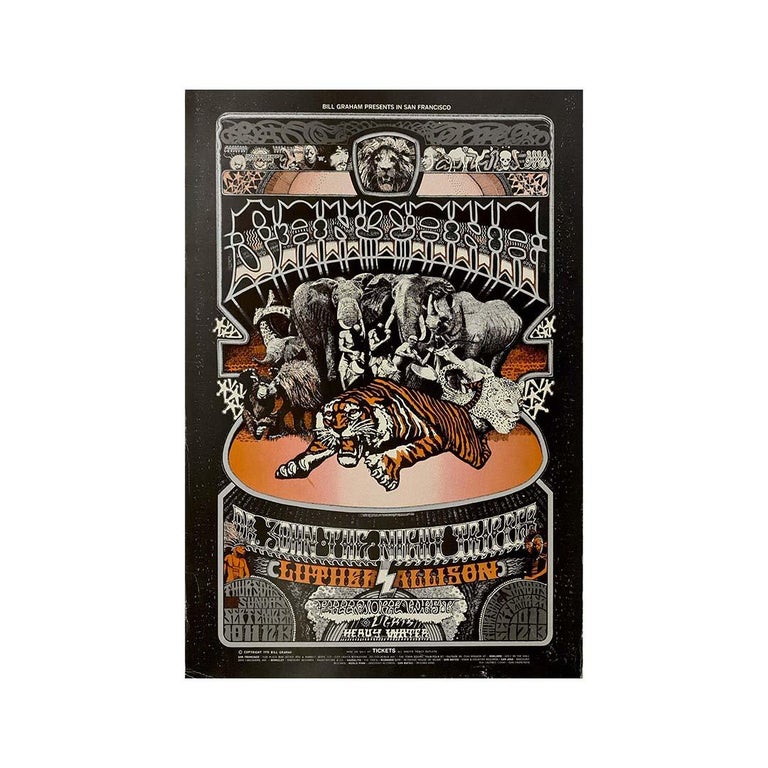 Norman Orr - 1970 Original Psychedelic rock poster Santana in San ...