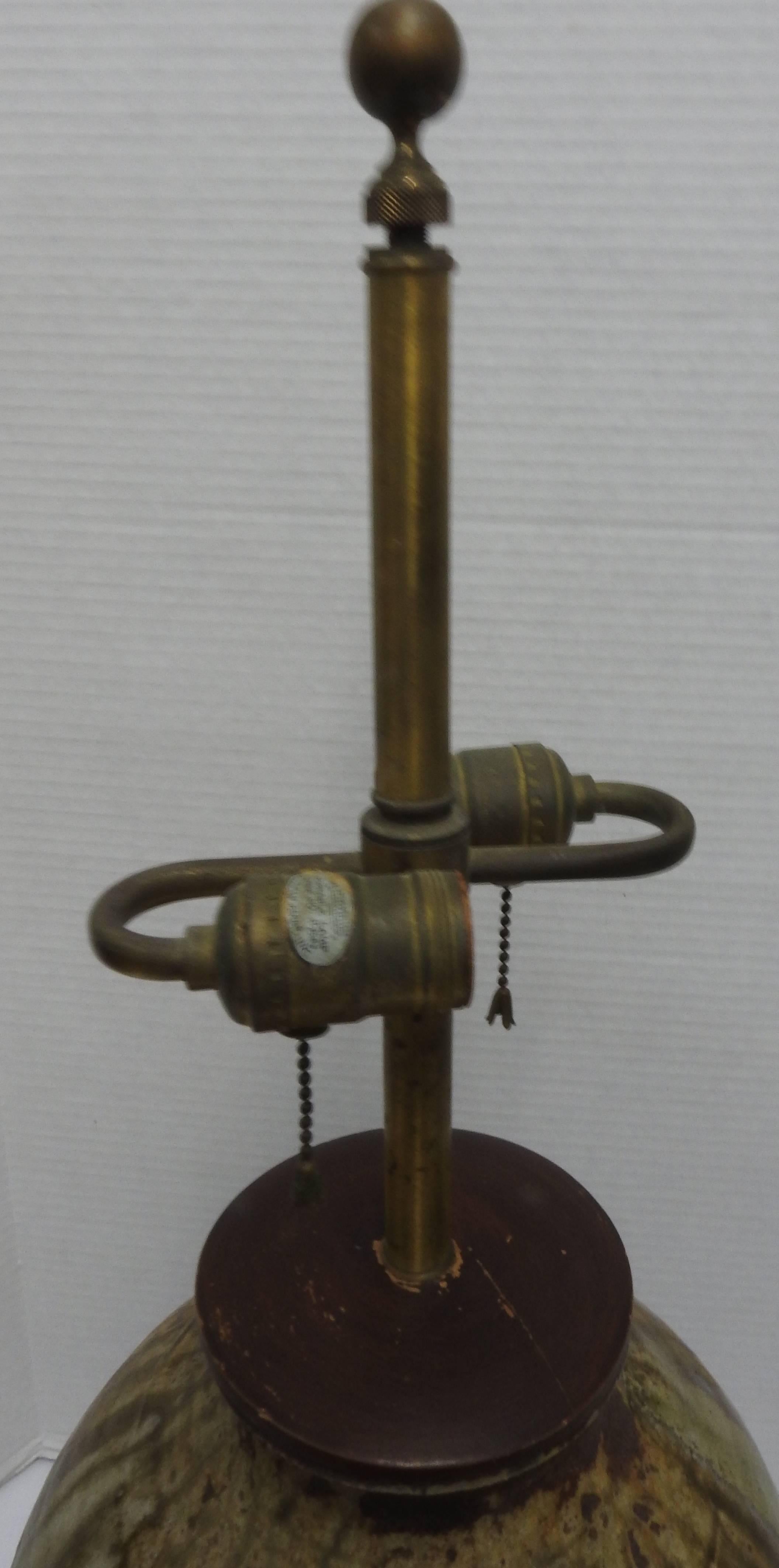 Norman Perry Inc. Art Pottery Double Socket Lamp For Sale at 1stDibs ...