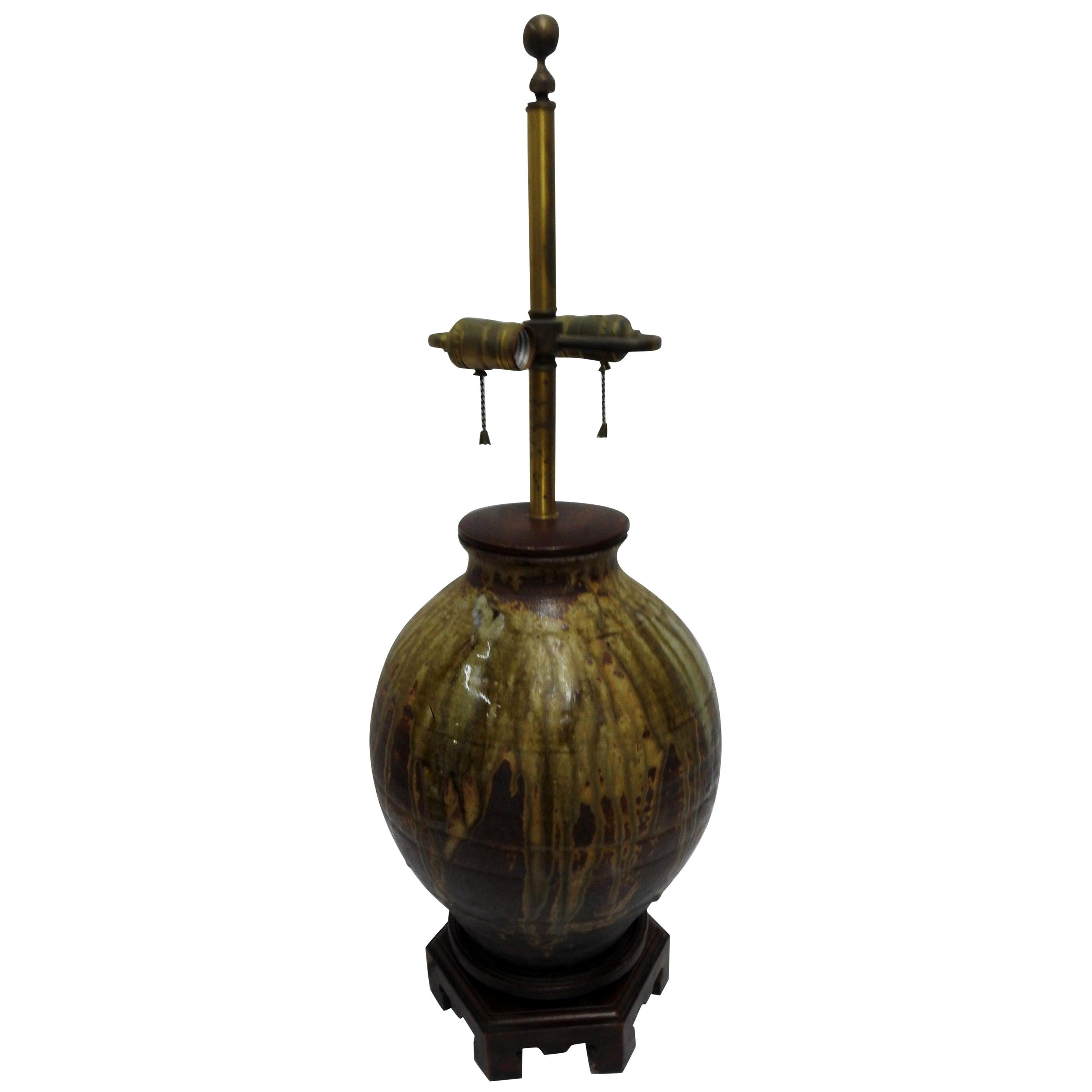 Norman Perry Inc. Art Pottery Double Socket Lamp For Sale at 1stDibs ...