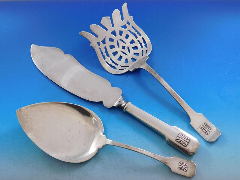 Norman Plain By Shreve Sterling Silver Flatware Set Service 267 Pieces