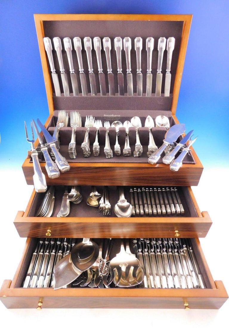 Norman Plain by Shreve Sterling Silver Flatware Set Service 267 Pieces ...