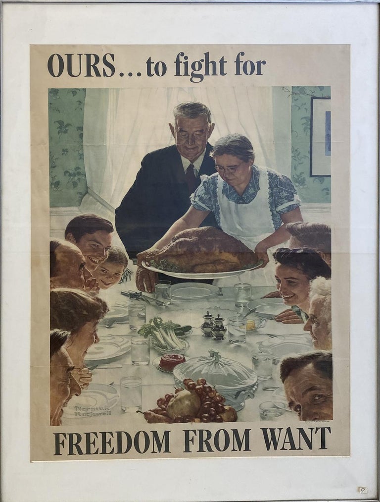 Norman Rockwell - Freedom From Want - The Four Freedoms For Sale at 1stDibs