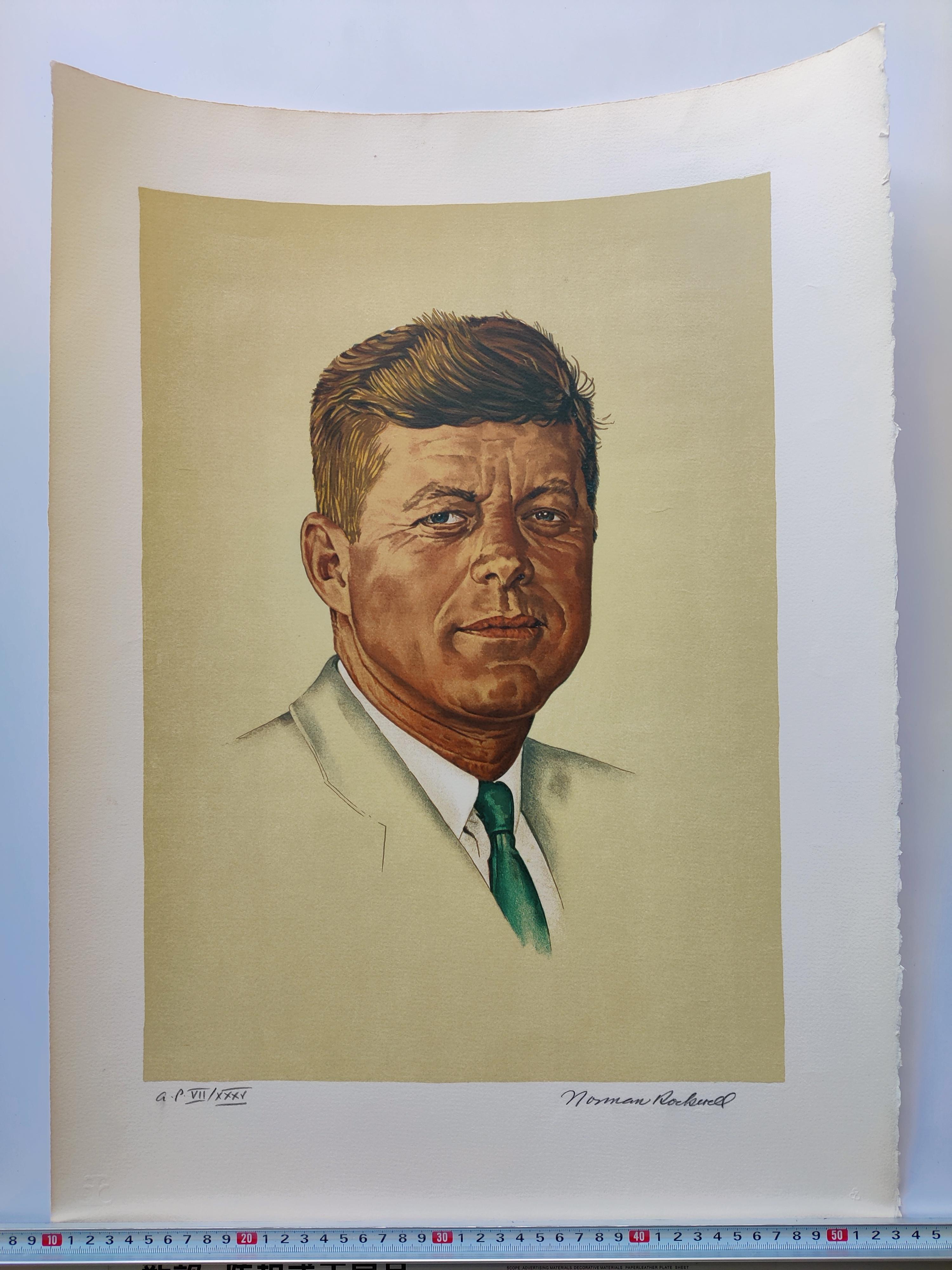 Norman Rockwell - Norman Rockwell - Portrait de John F. Kennedy, 1960 ...