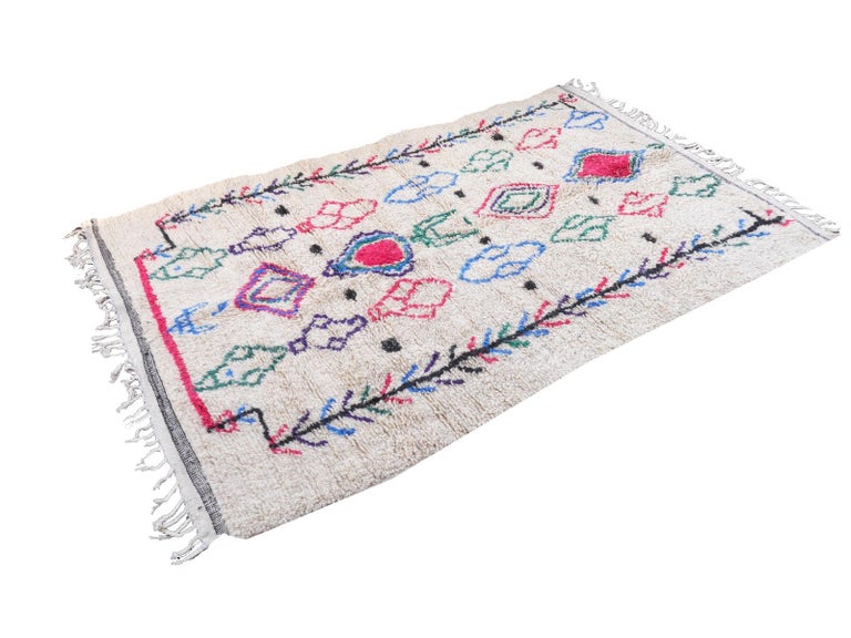 North African Moroccan Berber Rug Diamond Design Soft Quality Beige ...