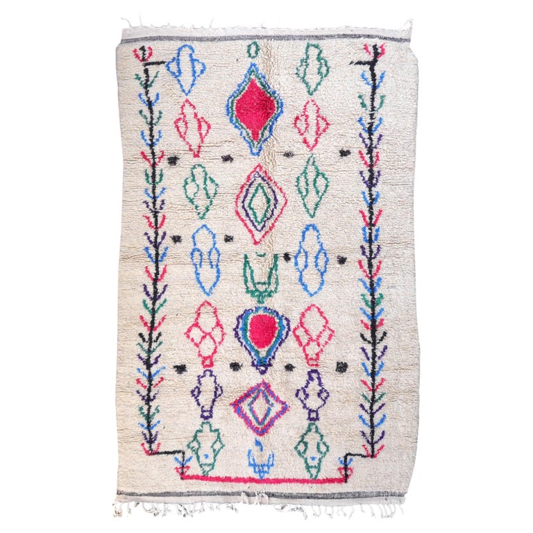North African Moroccan Berber Rug Diamond Design Soft Quality Beige ...