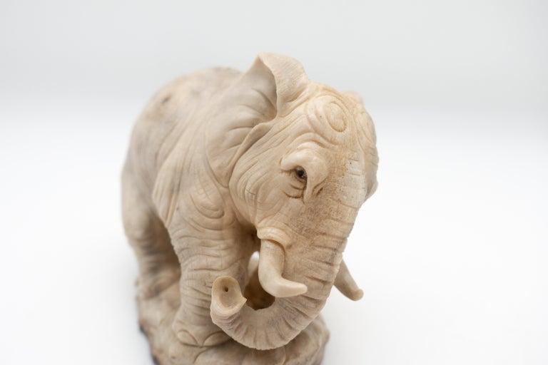 North American Moose Antler Carving of Elephant For Sale at 1stDibs ...