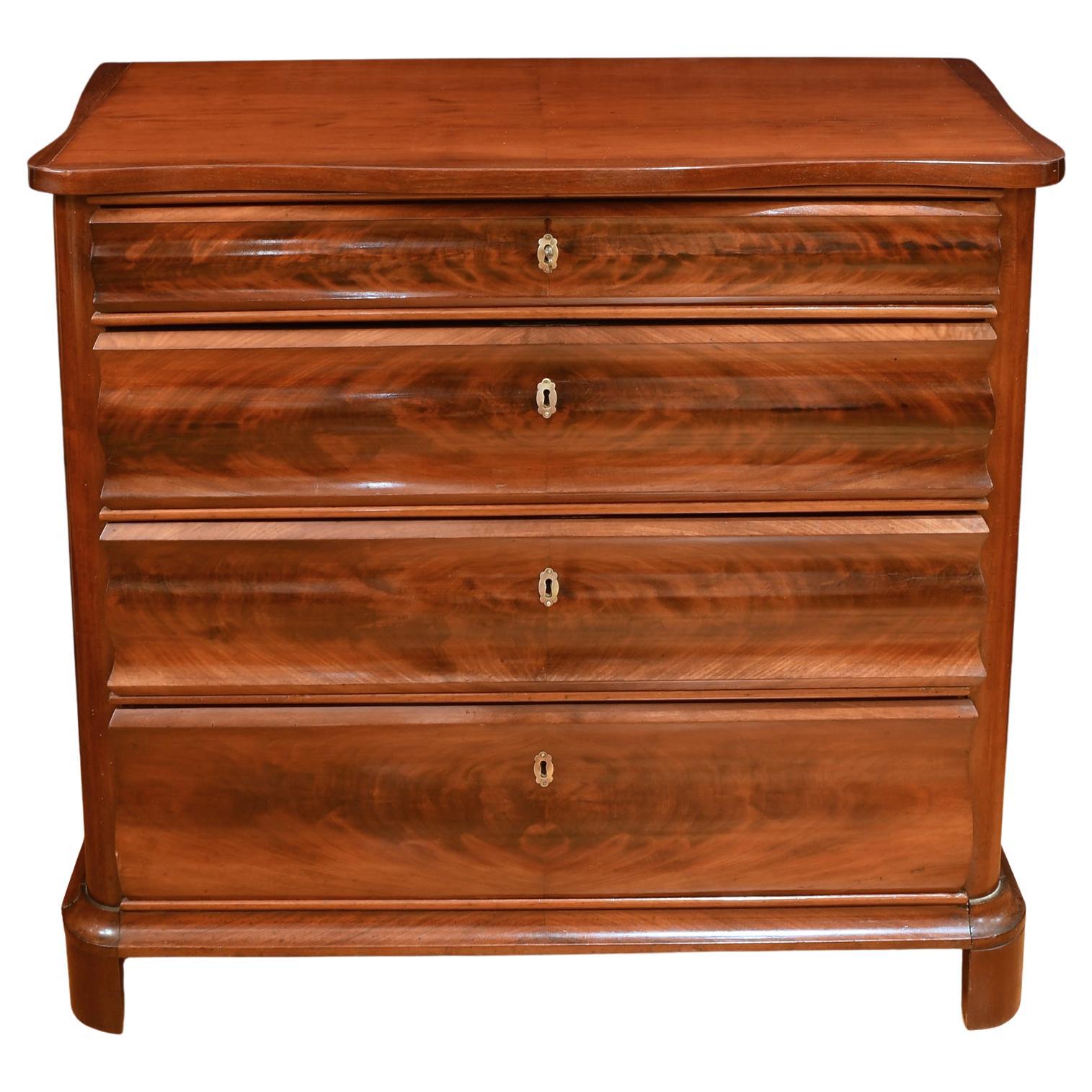 Antique North German Dome-Top Chest with Original Wrought Iron Straps ...