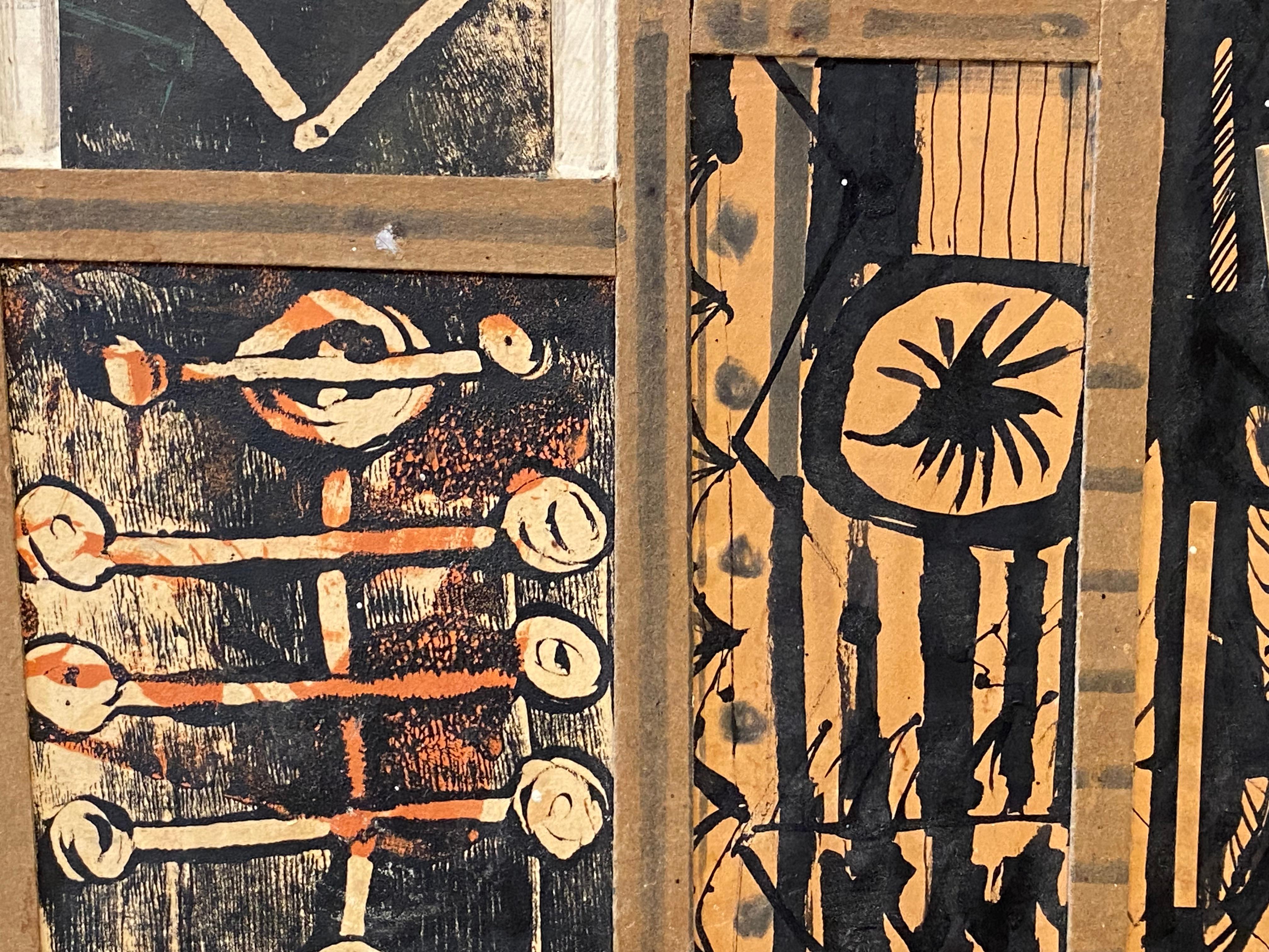 Northern California Artist Robert Gilberg Pen and Ink Collage For Sale ...