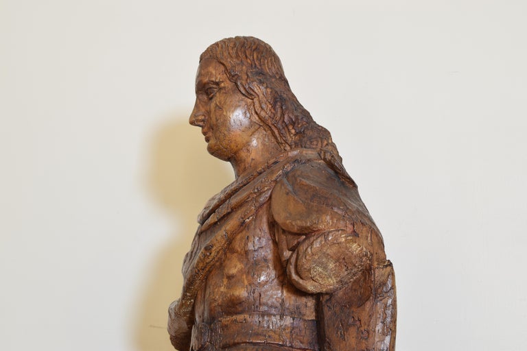 Northern Italian Carved Pinewood Sculpture of Saint Michael, Early 18th ...