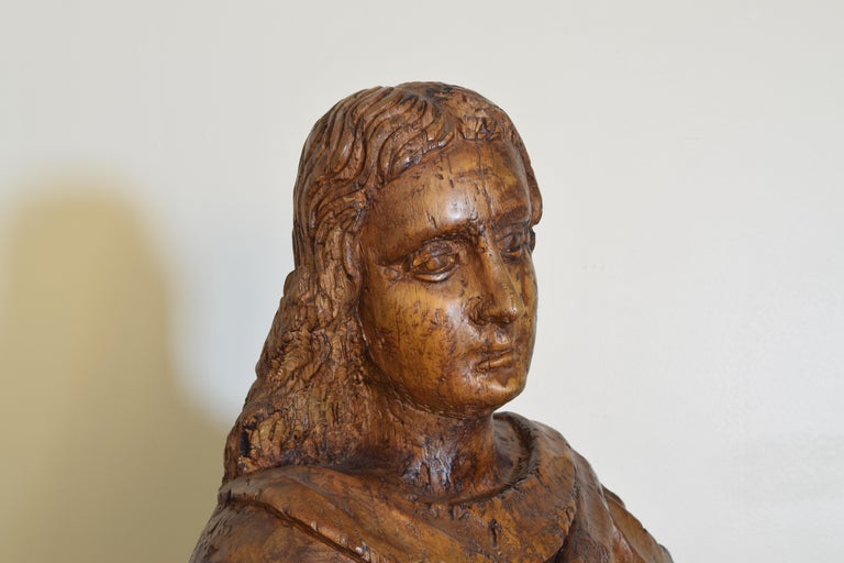 Northern Italian Carved Pinewood Sculpture of Saint Michael, Early 18th ...