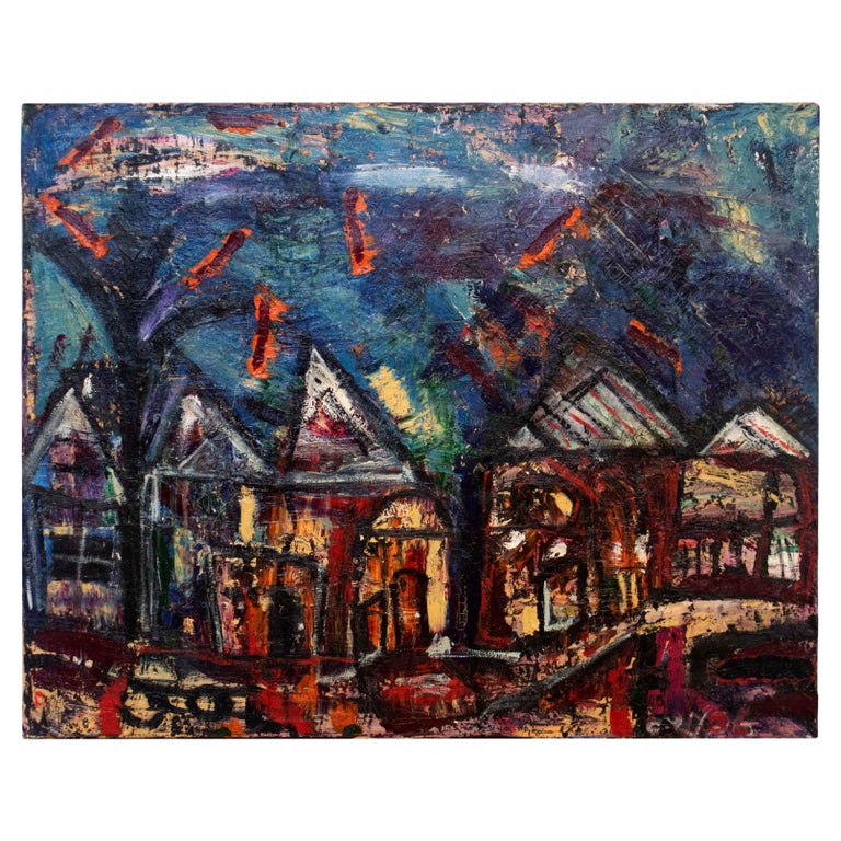 Ed Harris Northern Lights Abstract Oil Painting Unframed at 1stDibs