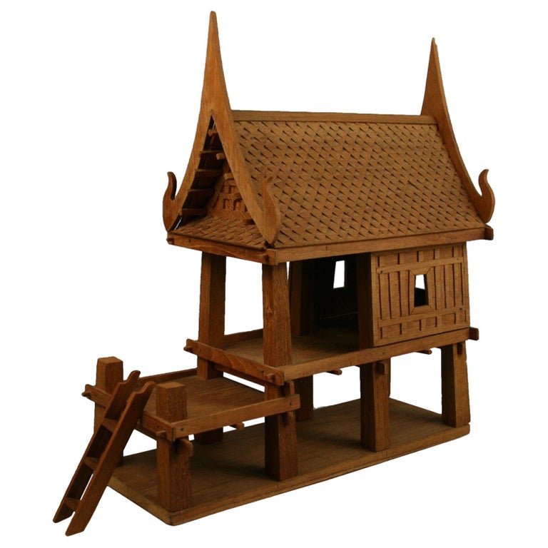 Northern Thailand Teak Wood Architectural House Model For Sale at ...