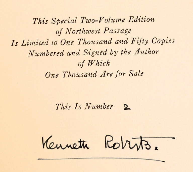 Northwest Passage 1st Limited 2 Vol Ed by Kenneth Roberts, Signed and ...
