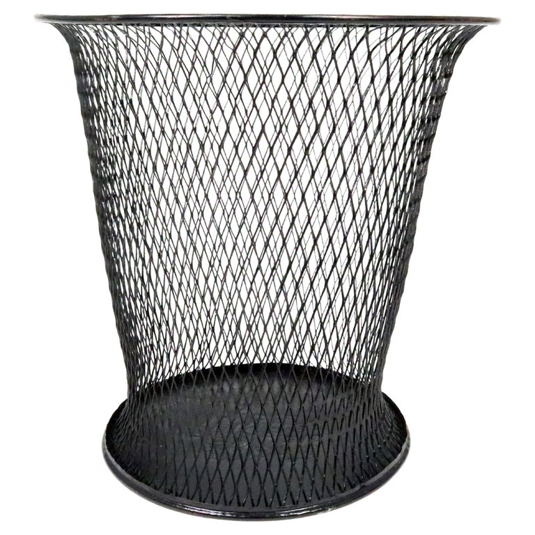 Northwestern Expanded Metal Company Wire Mesh Waste Basket at 1stDibs