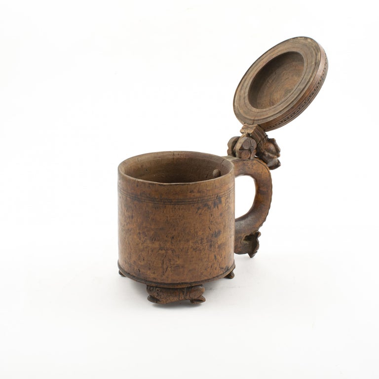 Norwegian 18th Century Birch Root Peg Tankard at 1stDibs