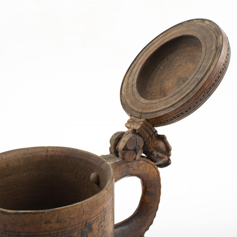 Norwegian 18th Century Birch Root Peg Tankard at 1stDibs