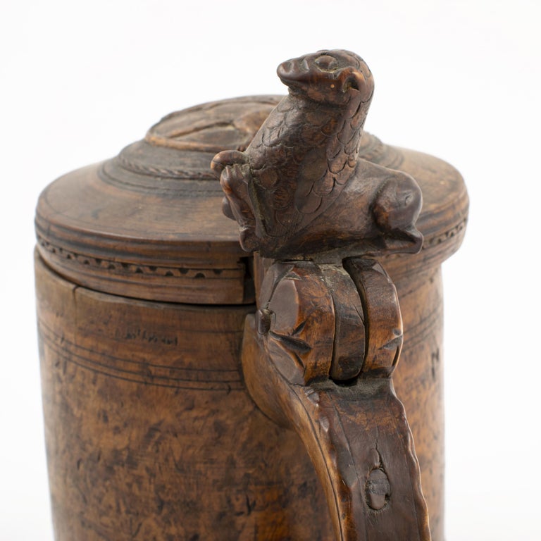 Norwegian 18th Century Birch Root Peg Tankard at 1stDibs